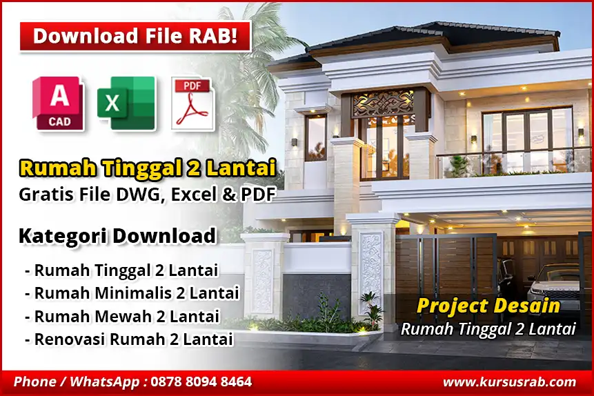 Download File RAB Gratis | Rumah Tinggal - Kursus RAB Bangunan | Indo Design Center